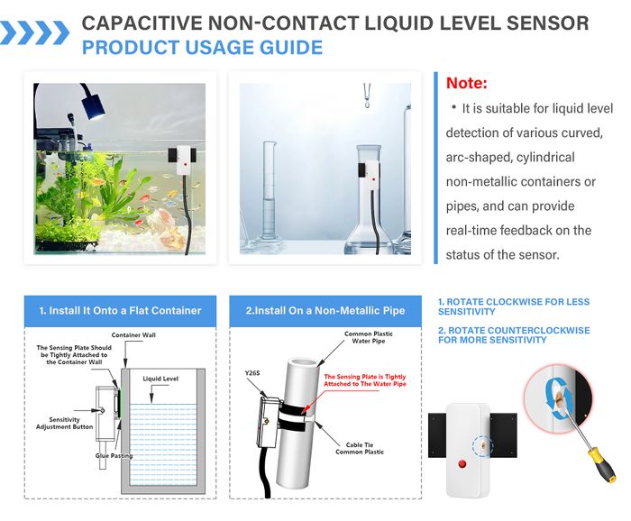 Non-Contact Water/Liquid Level Sensor SKU: CQRSENYW001 - CQRobot-Wiki